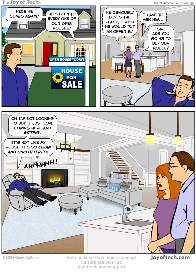 The Joy of Tech comic... Open house!